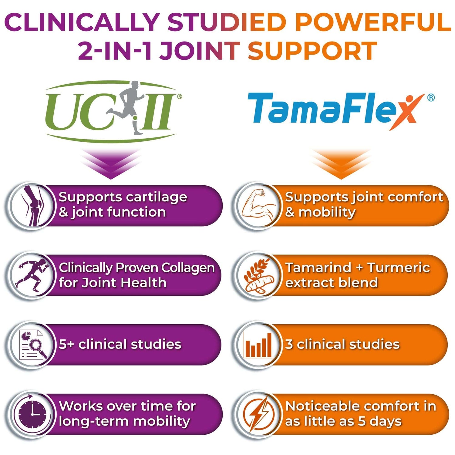 Joint Support Supplement with Clinically Studied UC-II® & TamaFlex®
