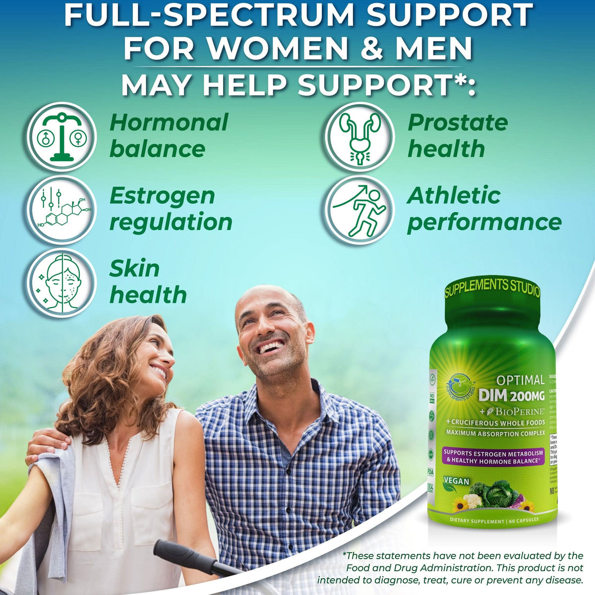 Optimal DIM Supplement 200mg - Hormone Balance Support for Women & Men