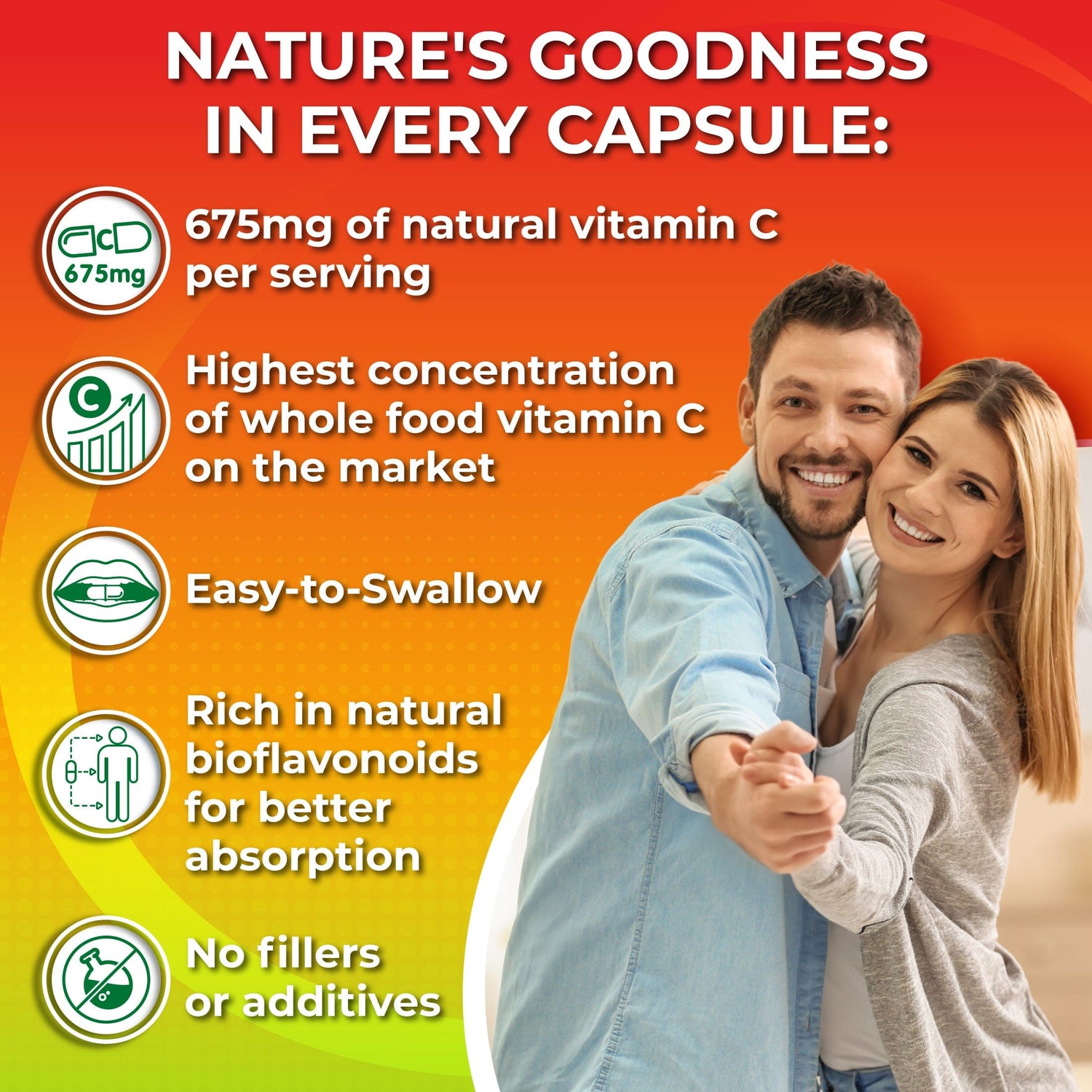 Organic Whole Food Vitamin C Complex - 675 mg Vitamin C per Serving